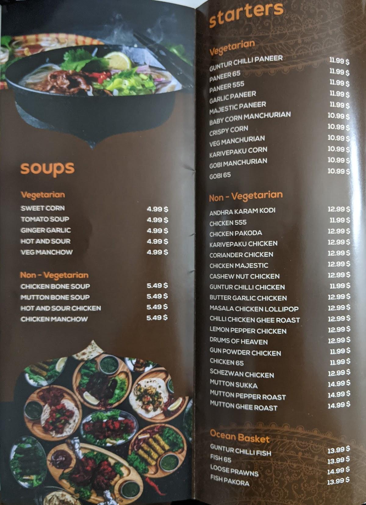 Menu at Indraprastha Indian Cuisine - Scarborough restaurant, Toronto