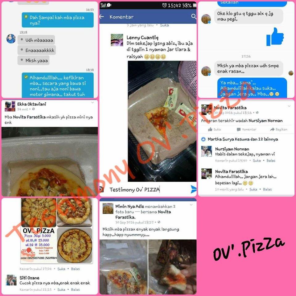 Menu at Ov.Pizza restaurant, Sambutan