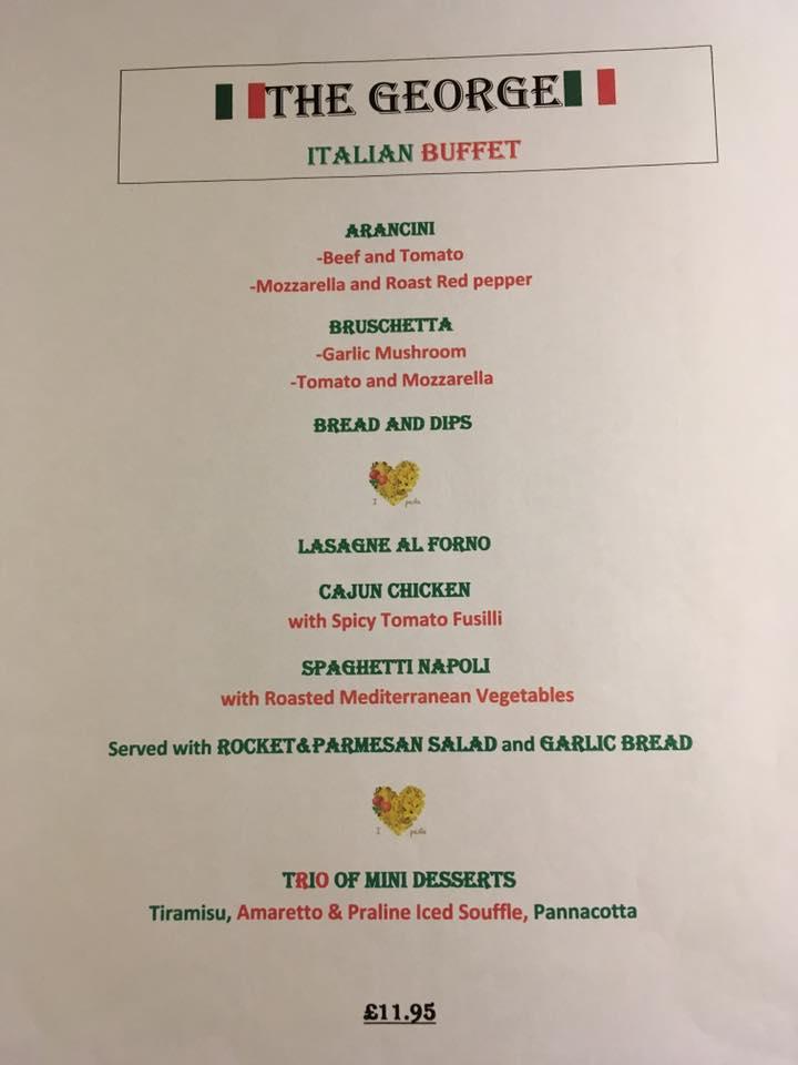 Menu at The George pub & bar, Largs