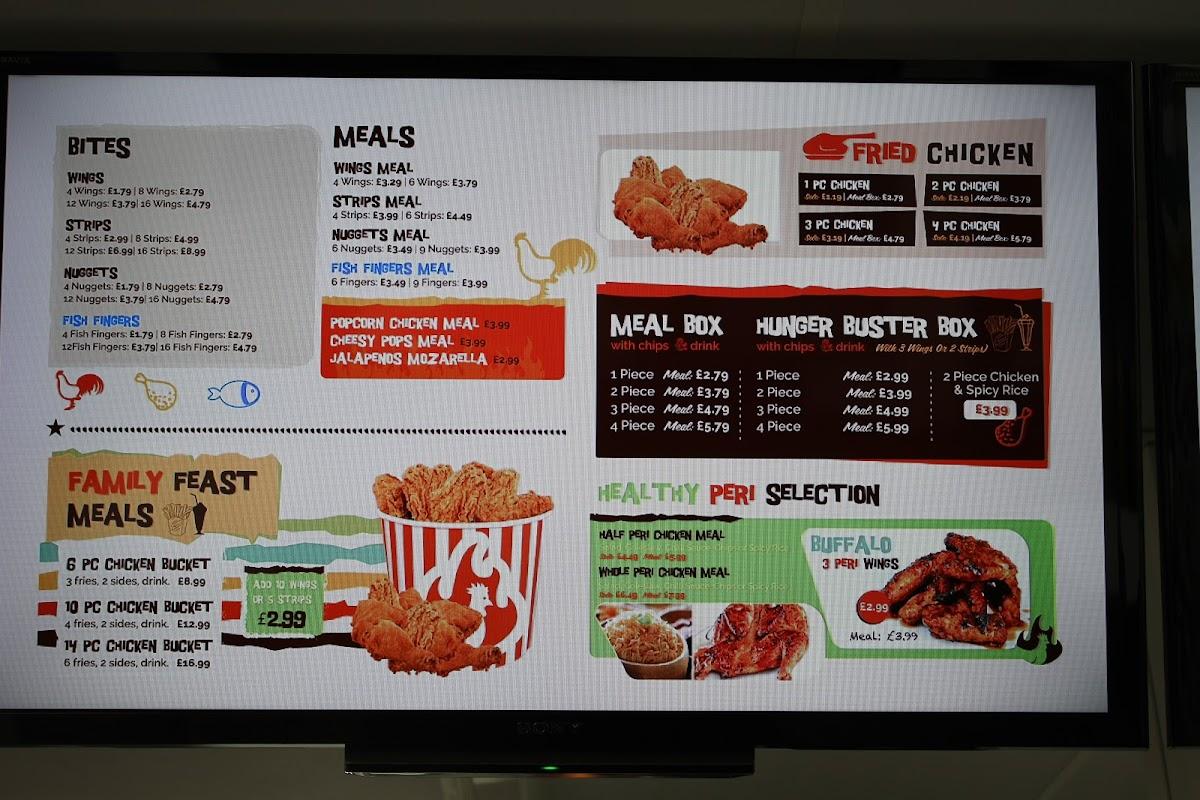 Menu at CHICKADEES fast food, Cheadle