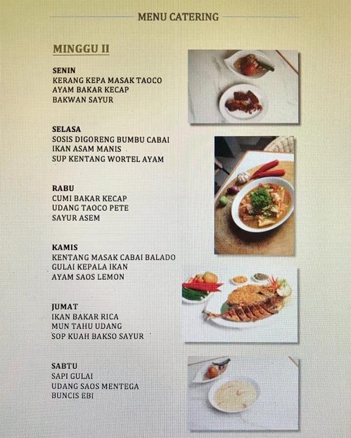 Menu at REZEKI SEAFOOD PLUIT restaurant, Jakarta