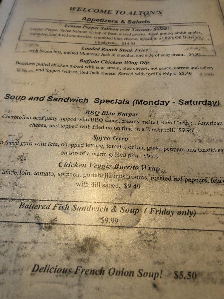 Menu at Alton's Restaurant - Cheektowaga, Buffalo, Walden Ave