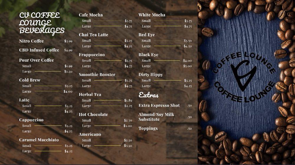 Menu at CV Coffee Lounge, Florence