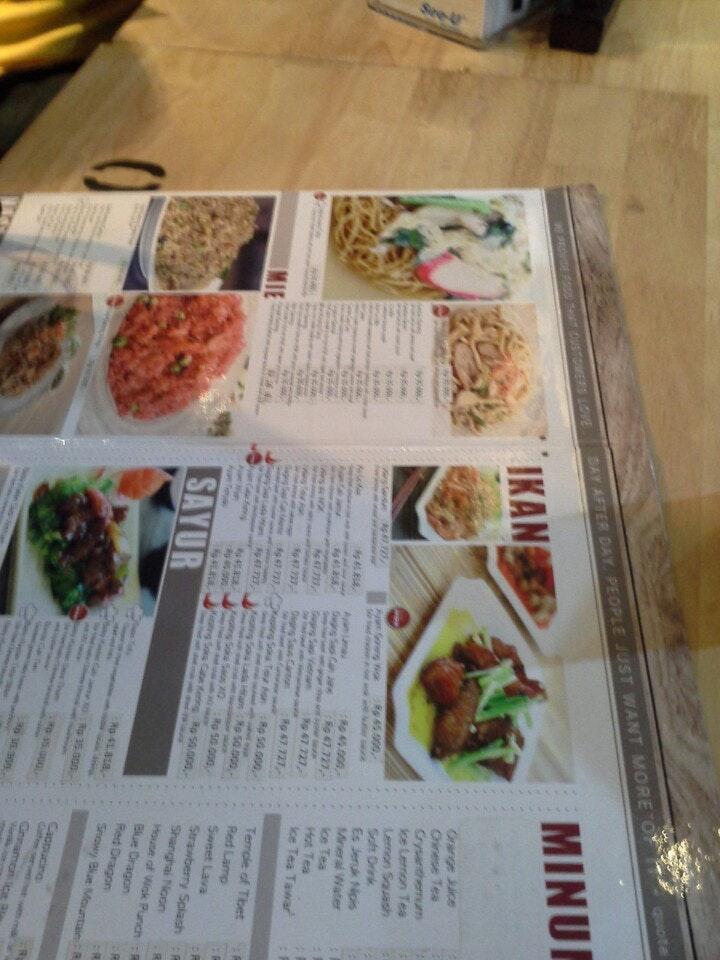 Menu at House of WOK restaurant, Surabaya, Foodcourt Plasa Marina Lantai 1