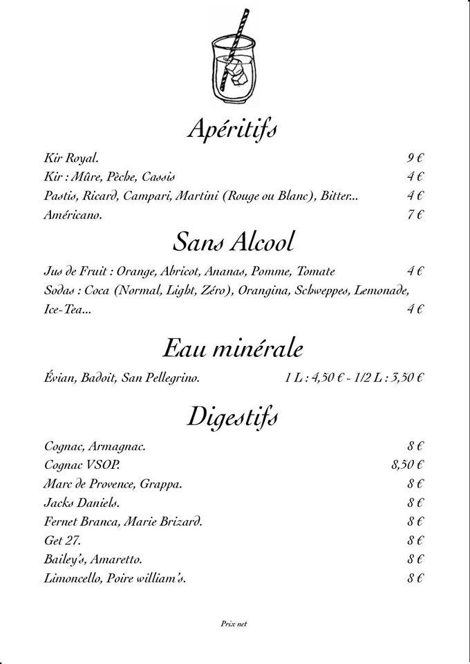 Menu at Le Bouchon Provençal restaurant, Villeneuve-Loubet, 44 Rte du ...