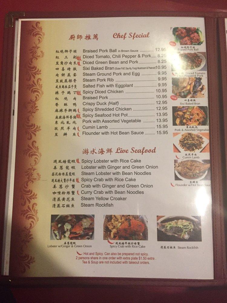 Menu at Sing Fay Restaurant, Monmouth