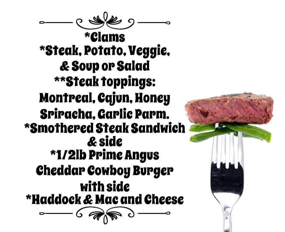 Menu at VFW Post 5642 restaurant, Montrose