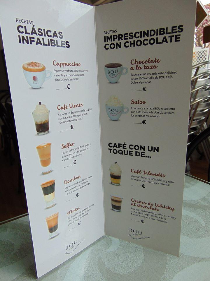 Carta de Cafe del Sol, Oviedo