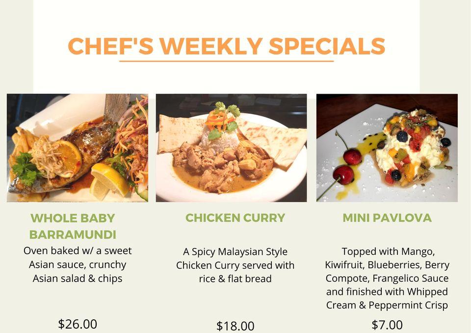 Menu at Gunnedah Services & Bowling Club, Gunnedah