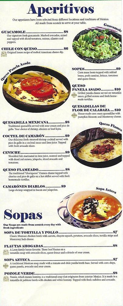 Menu at Hecho En Waco Mexican Cuisine restaurant, Waco