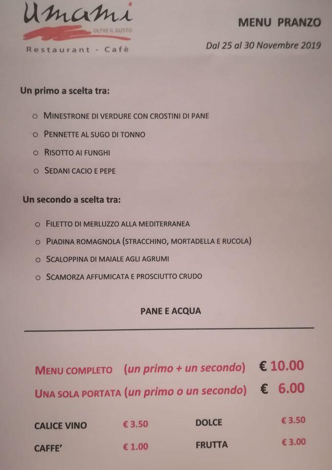 Menu da Umami Restaurant Cafè, Avezzano
