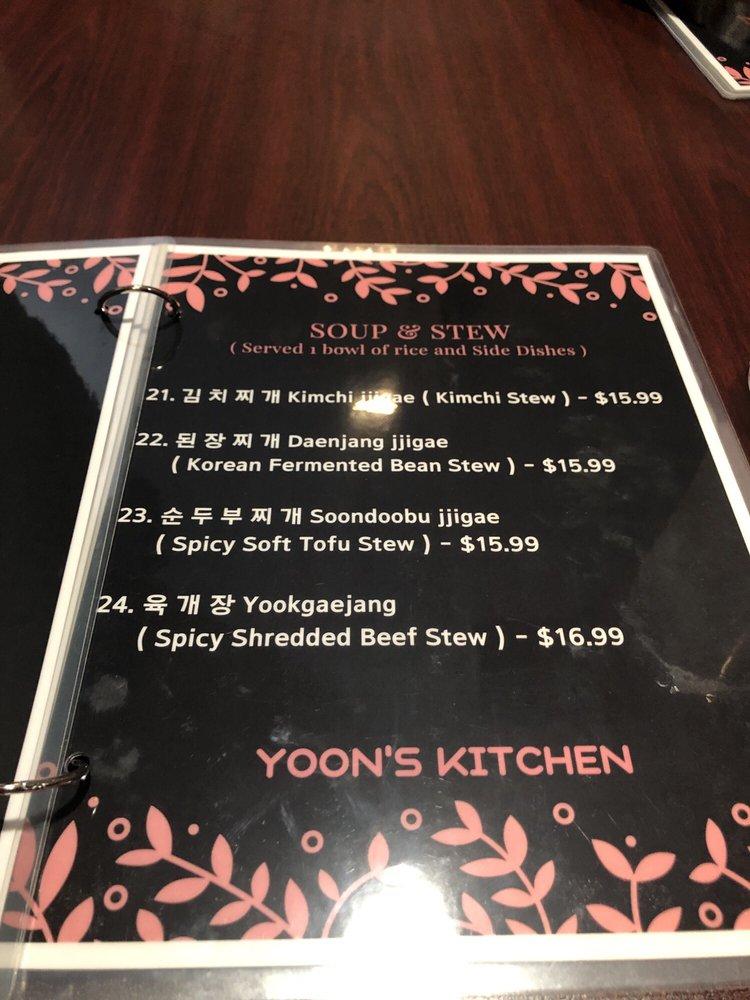 Menu at Yoon's Kitchen Korean Food & Chicken restaurant, Hilo