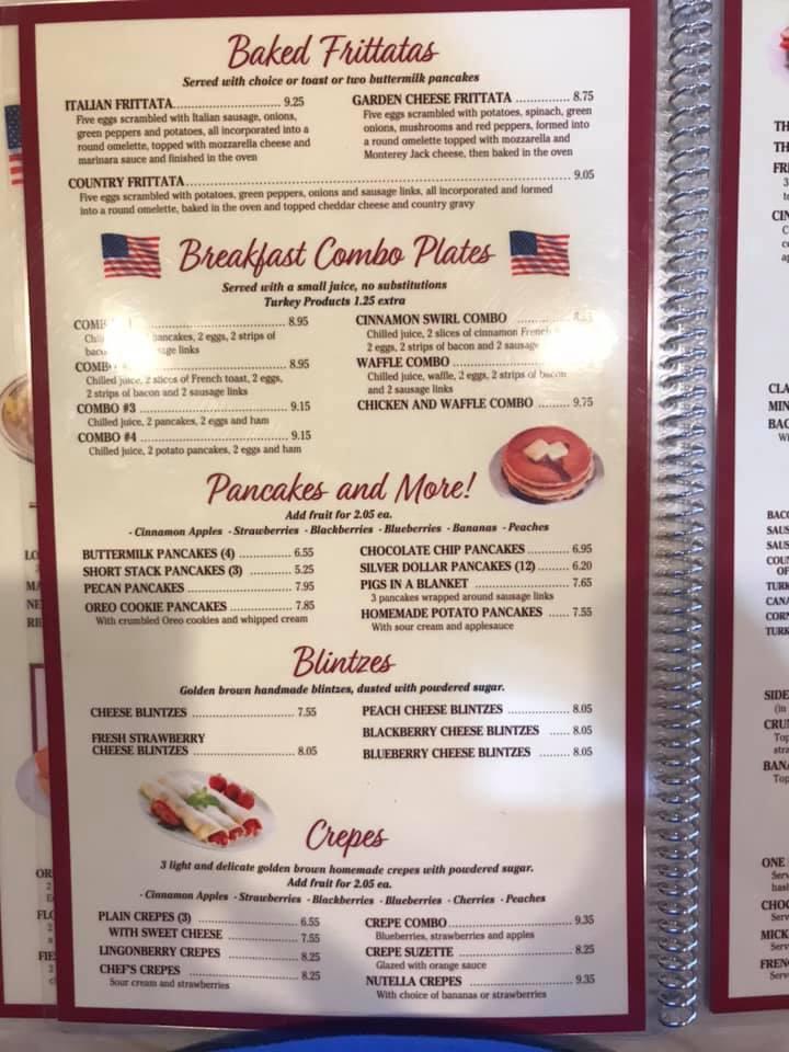 Menu at Cafe Romeo, Romeoville