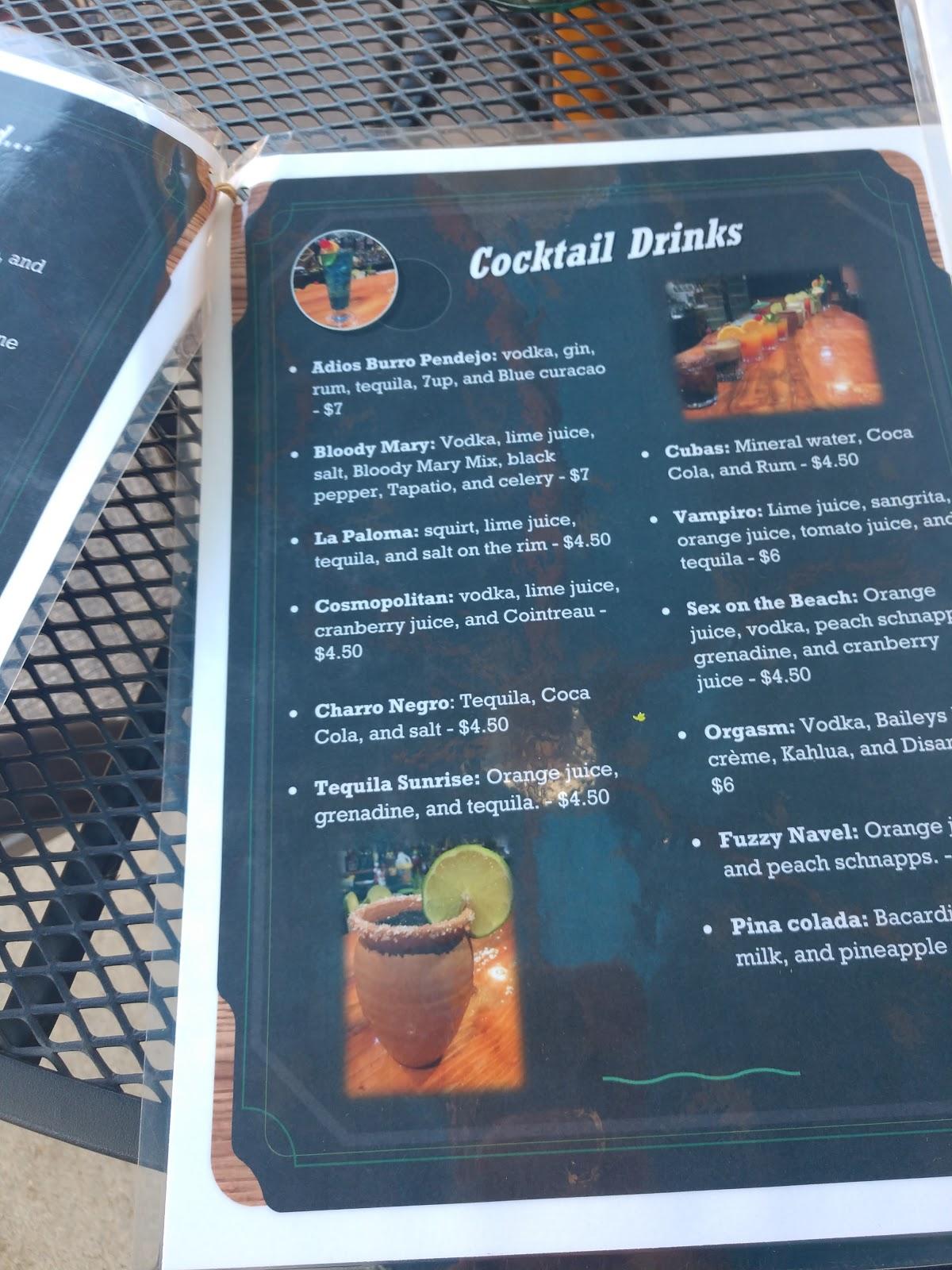 Menu at Happy Donkey pub & bar, Mason City