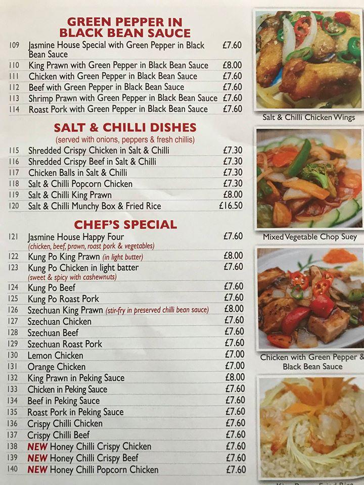 Menu at Jasmine House fast food, Airdrie
