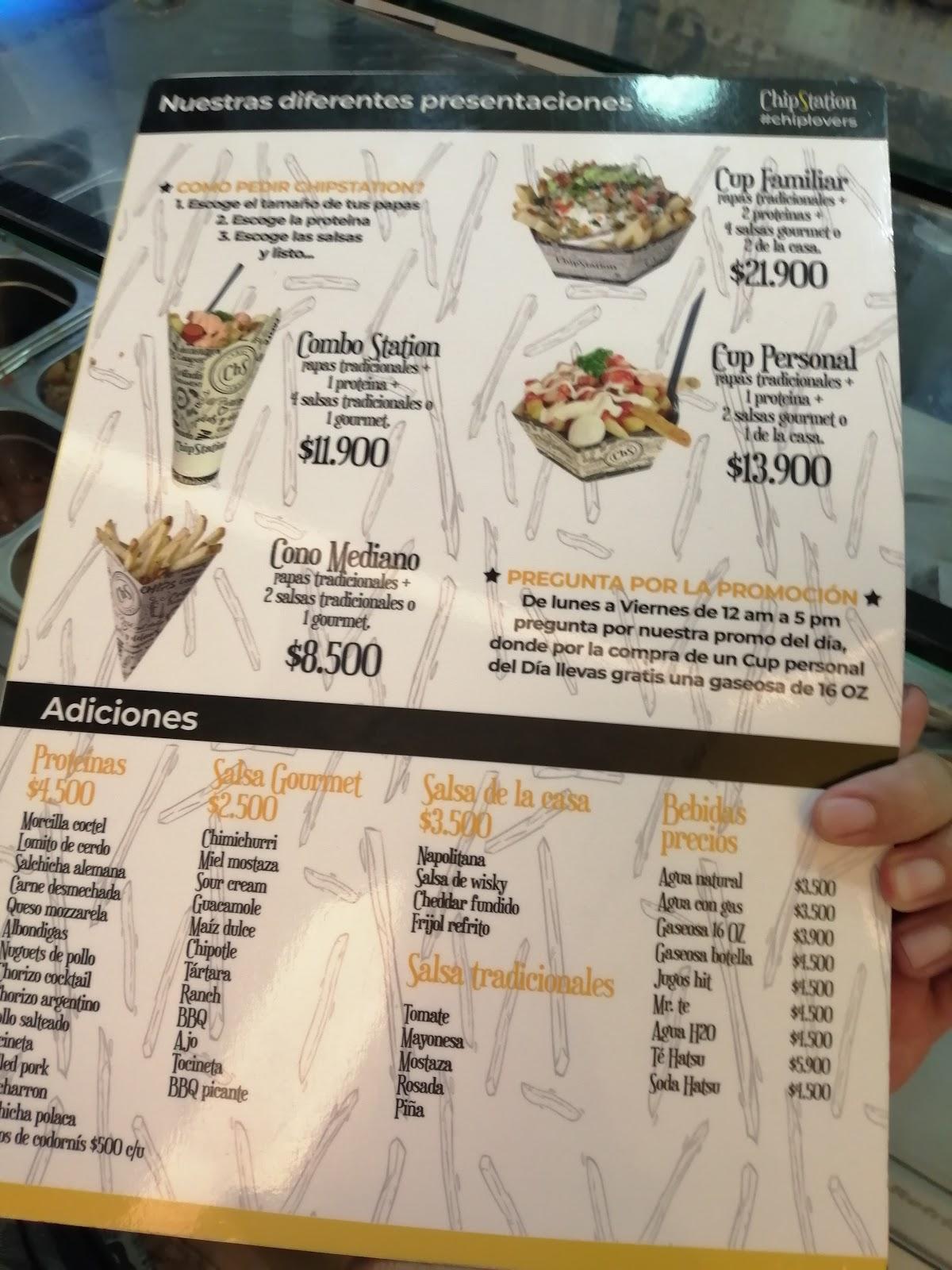 Carta del restaurante CHIPSTATION MAYORCA MEGA PLAZA ET 1, Sabaneta