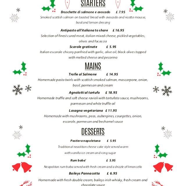 Menu at A Casa Mia restaurant, Herne Bay