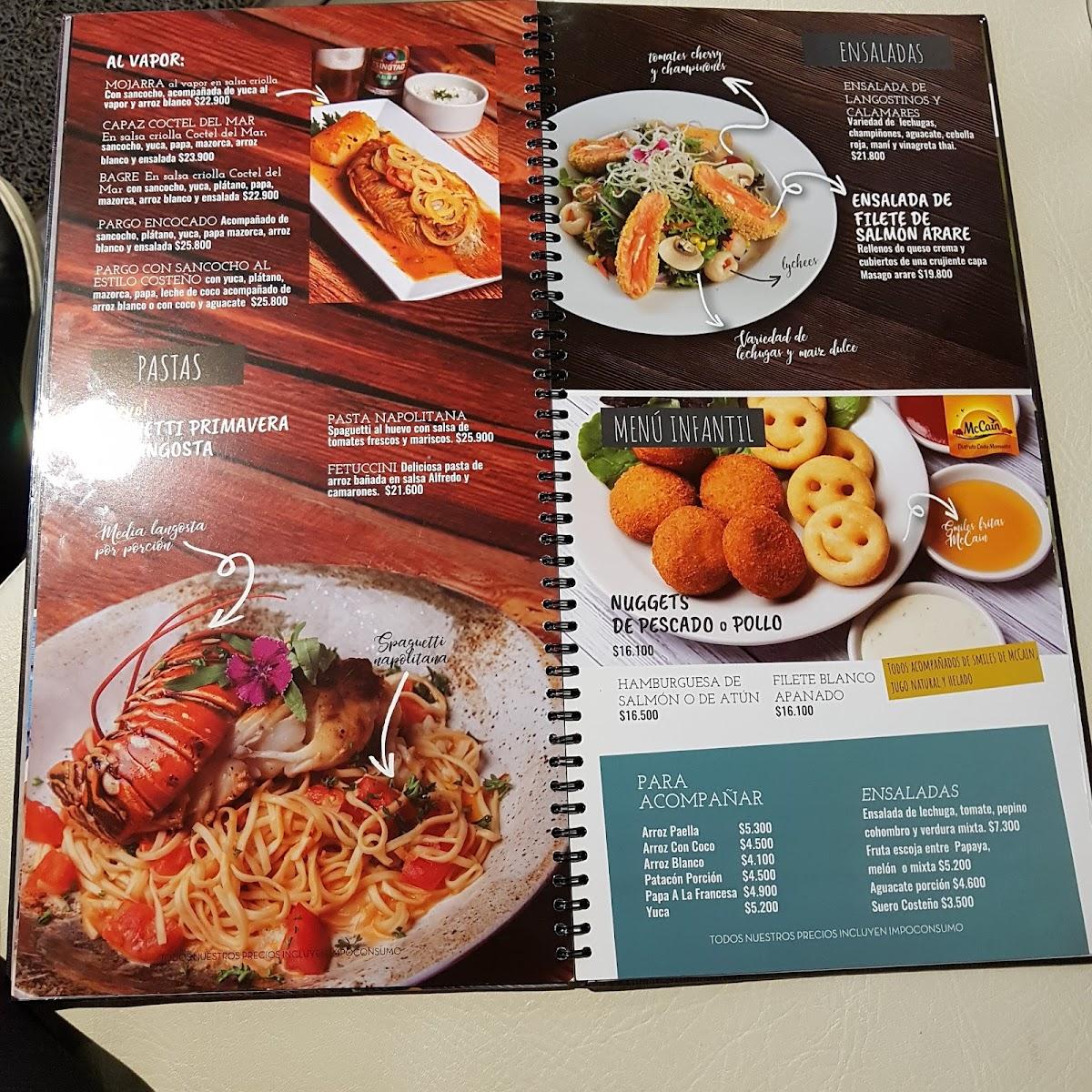 Carta del restaurante Coctel del Mar, Bogotá, Av. Cra 19 #123-26