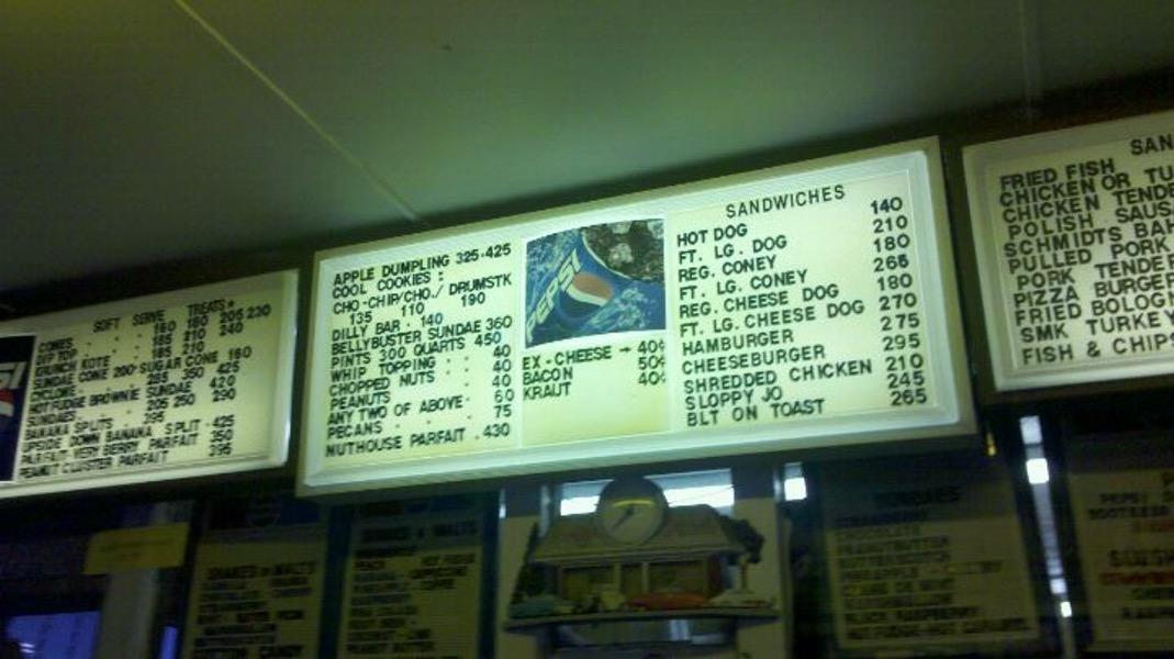 Menu at Dari Point, Delaware