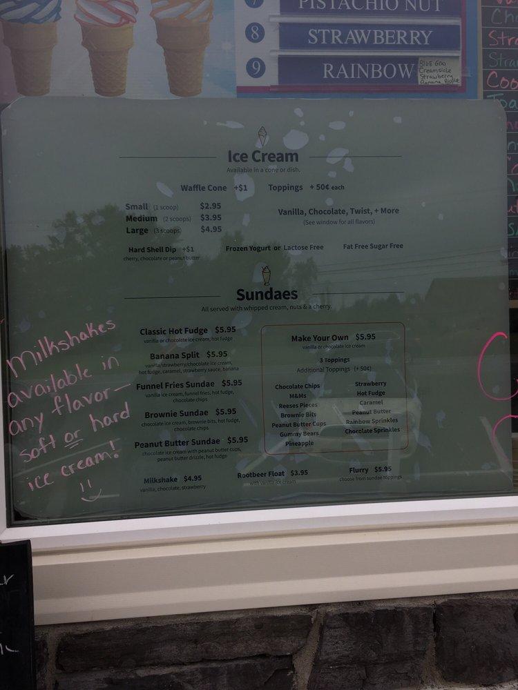 Menu at Happy Days restaurant, Amsterdam