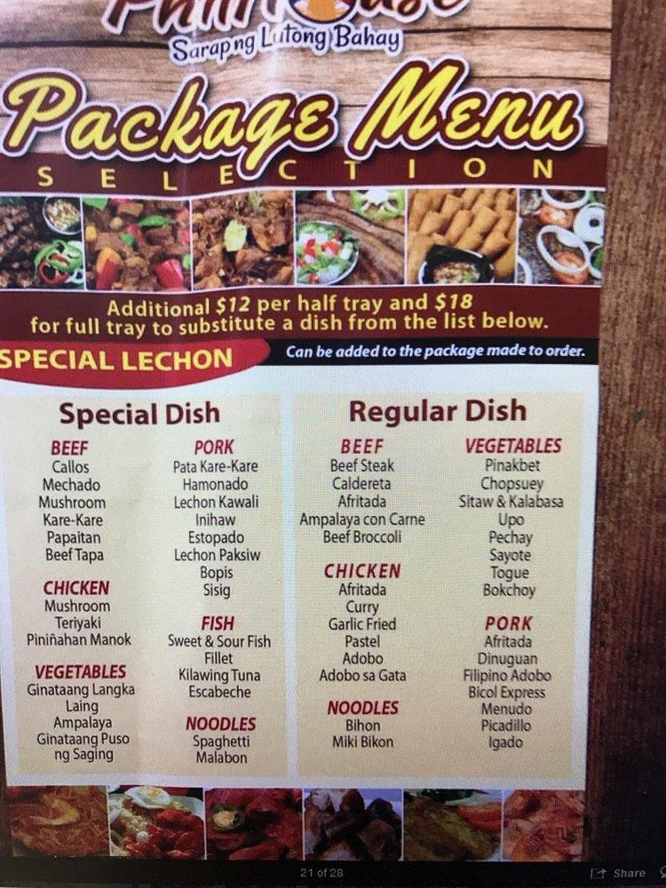 Menu at PhilHouse fast food, Hayward, Hesperian Blvd