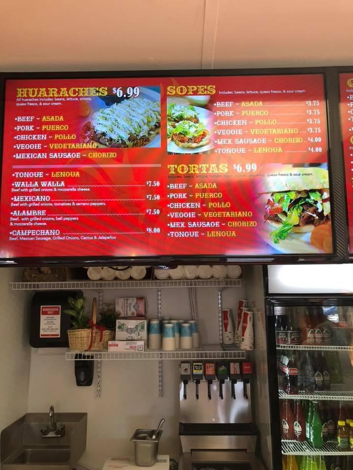 Menu at Tacos El Sol restaurant, Spokane, N Division St