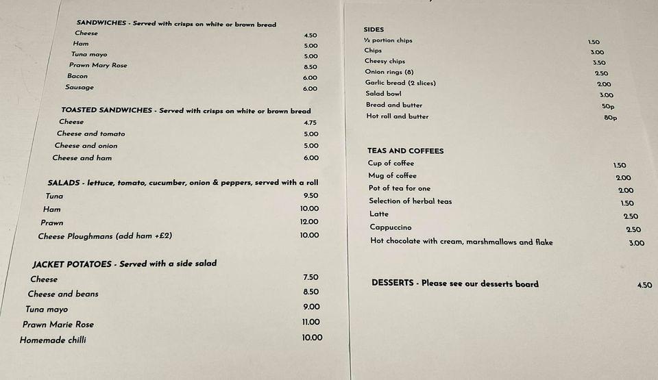 Menu at The Feathers pub & bar, Wymondham