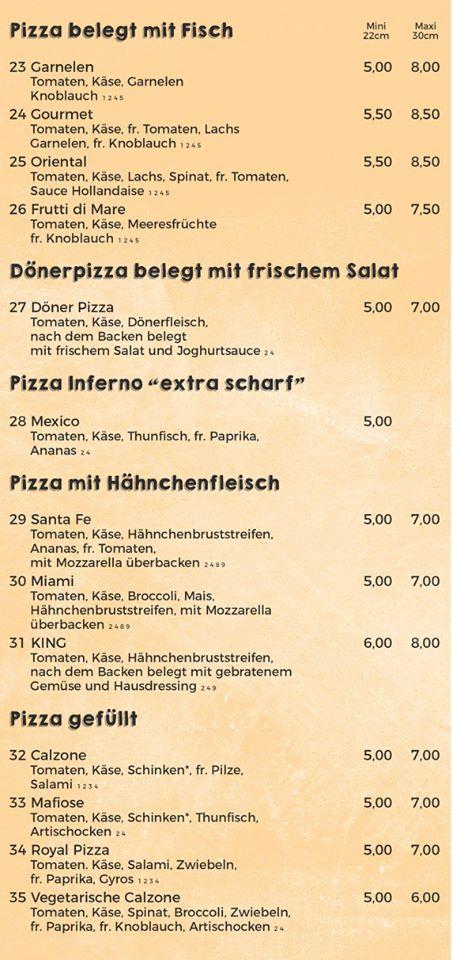 Speisekarte von Atas Grill pizza, Beckum