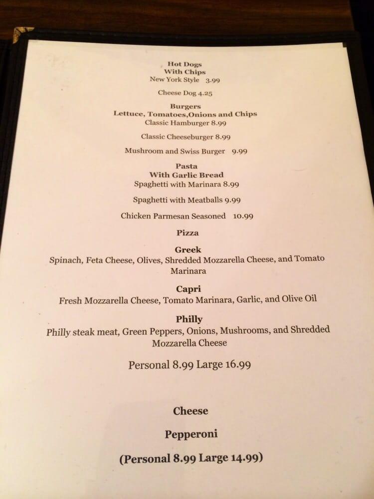 Menu at Cannonball Deli restaurant, Harpers Ferry