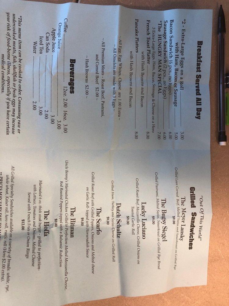 Menu at Grillin Villain, Holbrook