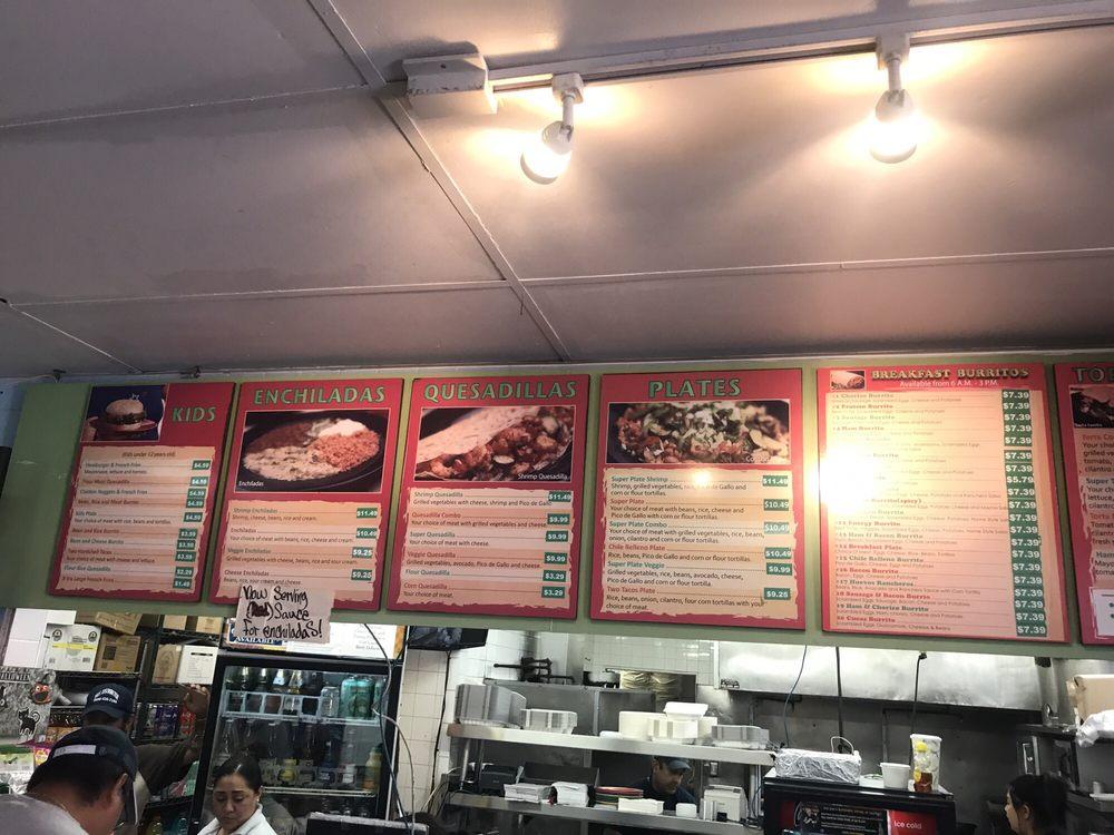 Menu at Super Cucas restaurant, Santa Barbara, 626 W Micheltorena St