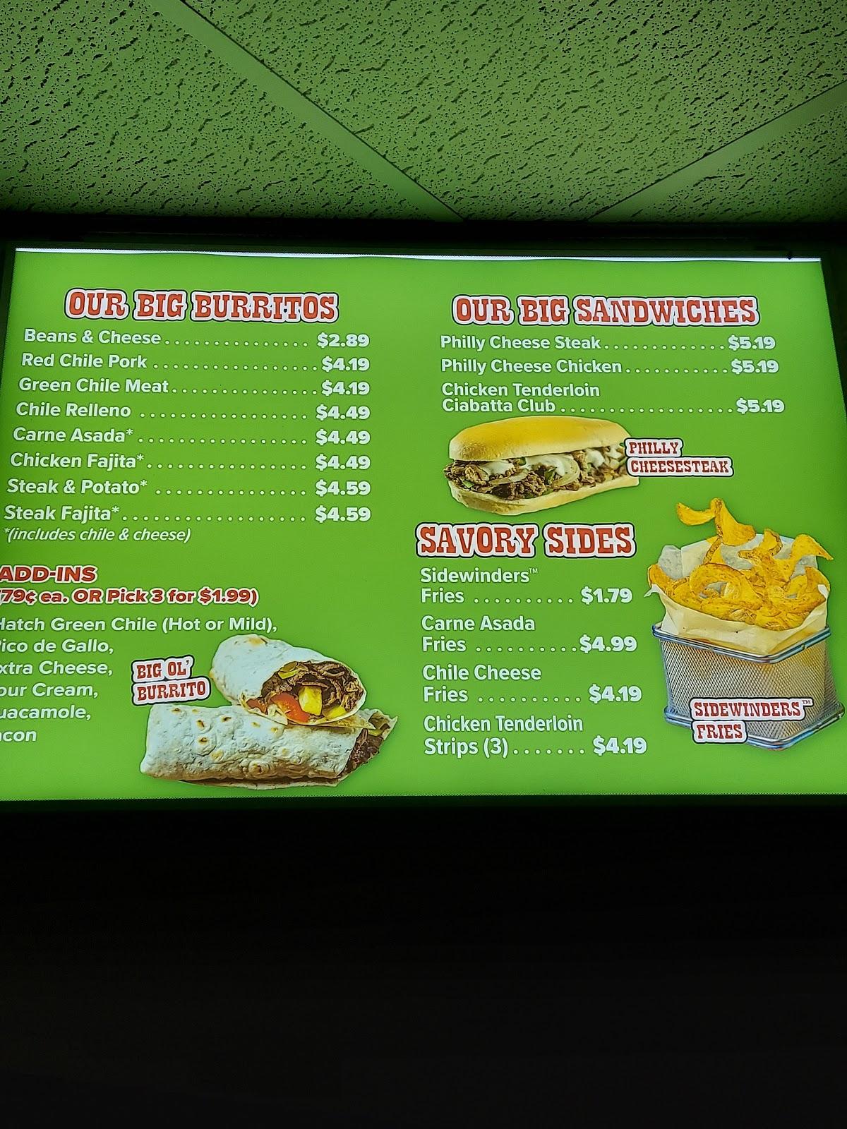 Menu at Cactus flats restaurant, Las Cruces