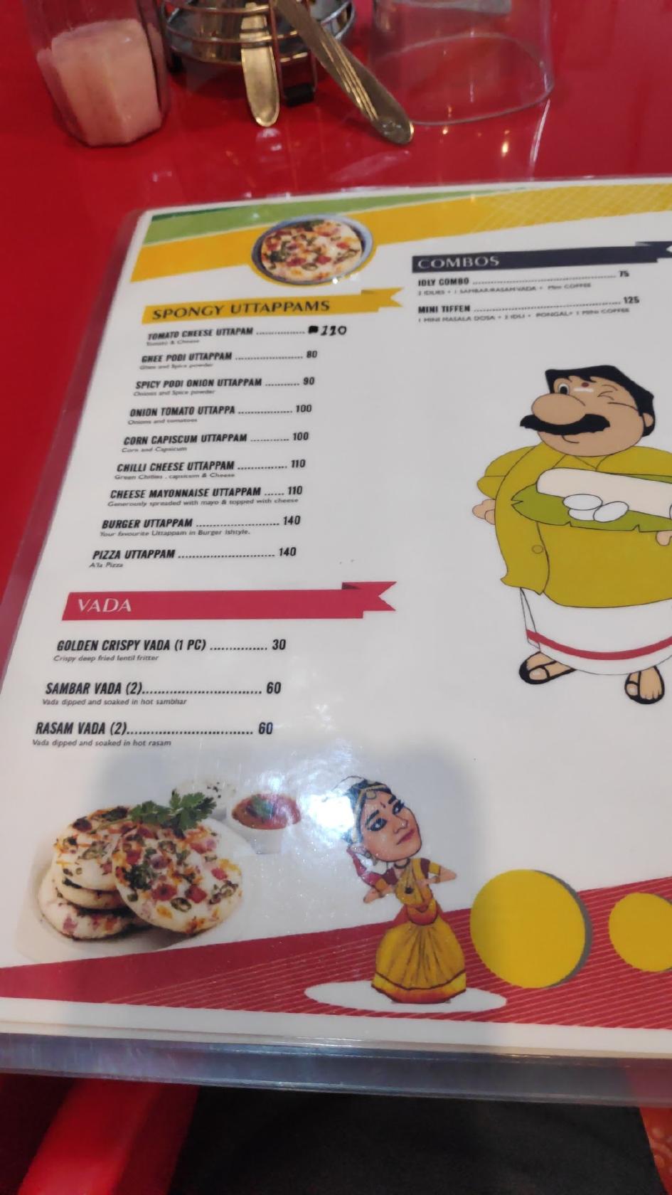Menu at Mr and Mrs Idly, Kalol
