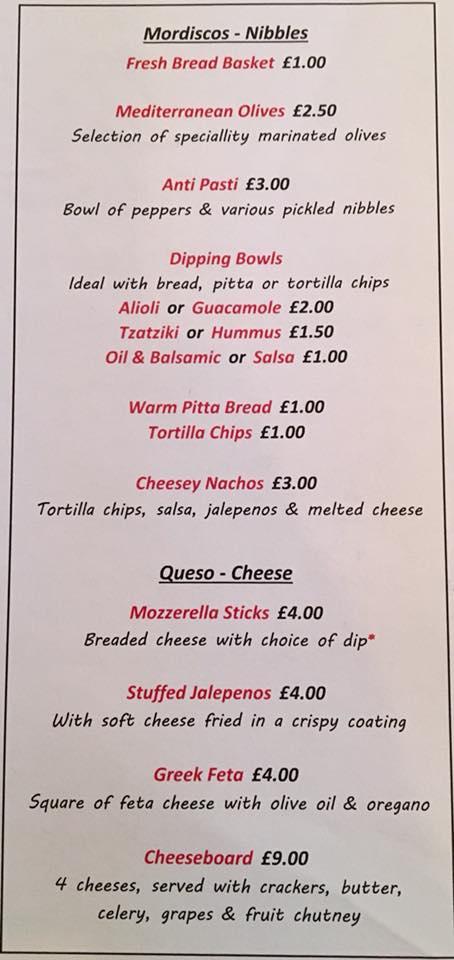 Menu at Royal George Skelton pub & bar, Saltburn-by-the-Sea