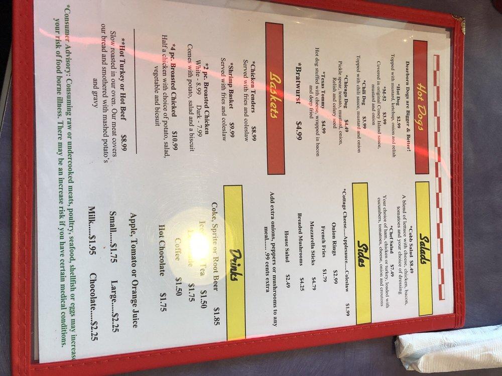 Menu at Double Deuce Diner restaurant, Stockbridge