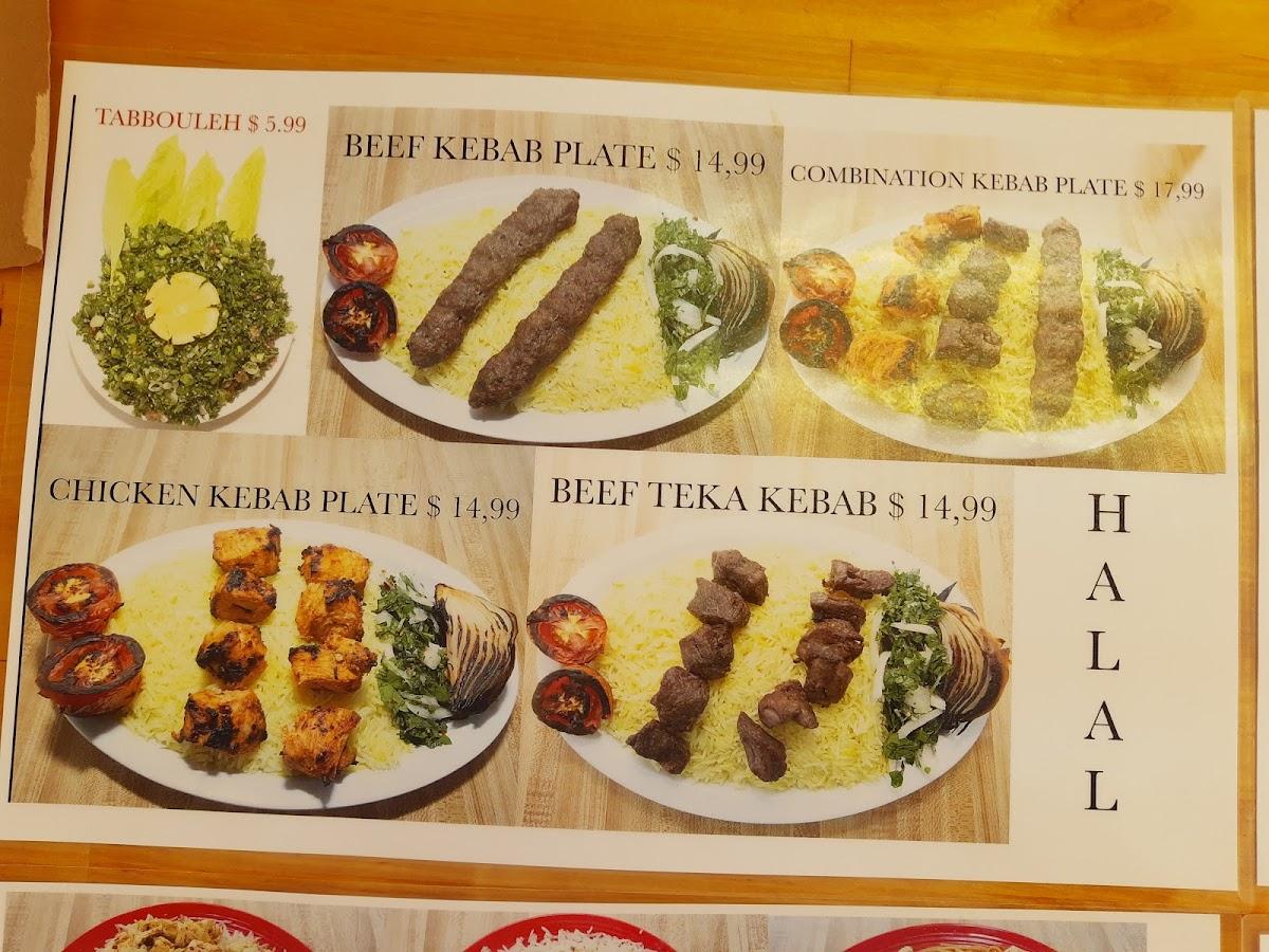 Menu at Africana Halal Restaurant, Des Moines