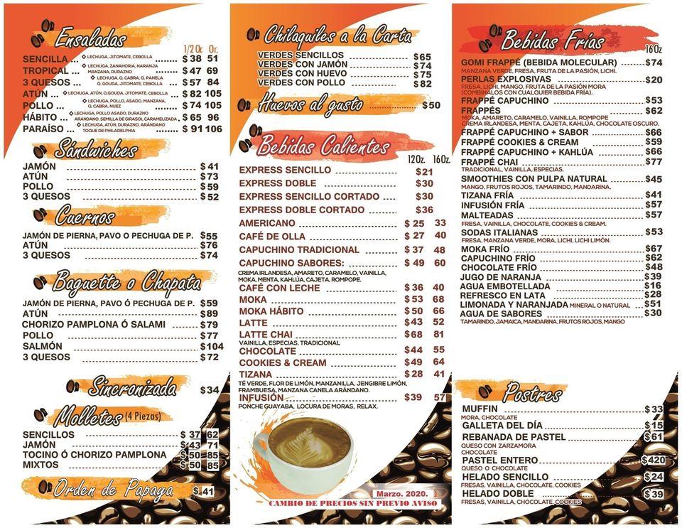 Carta de El Hábito del Café, Ciudad López Mateos