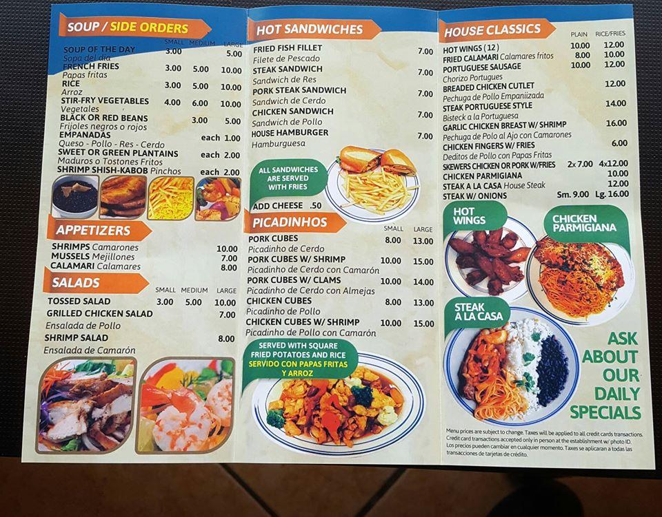 Menu at Justins bbq, Newark