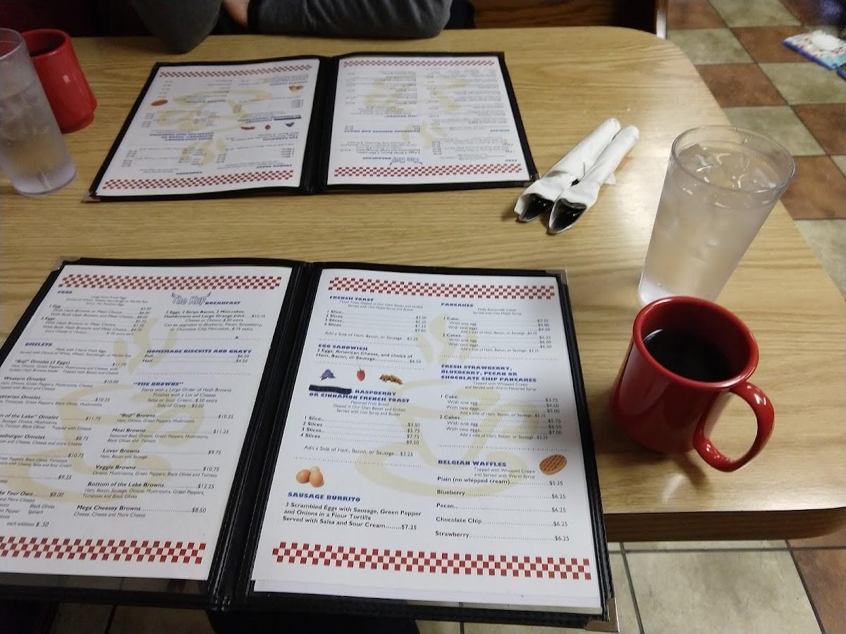 Menu at The Koffee Kup pub & bar, Arnolds Park