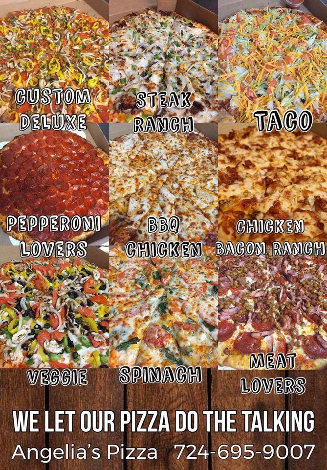 Menu at Angelia's Pizza pizzeria, Imperial, 410 Penn Lincoln Dr