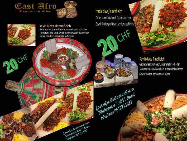 Menu at EastAfro Restaurant & Bar Basel, Basel
