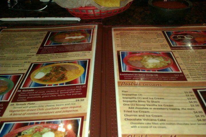 Menu at Los Dos Potrillos Mexican Restaurant, Centennial, S Holly St