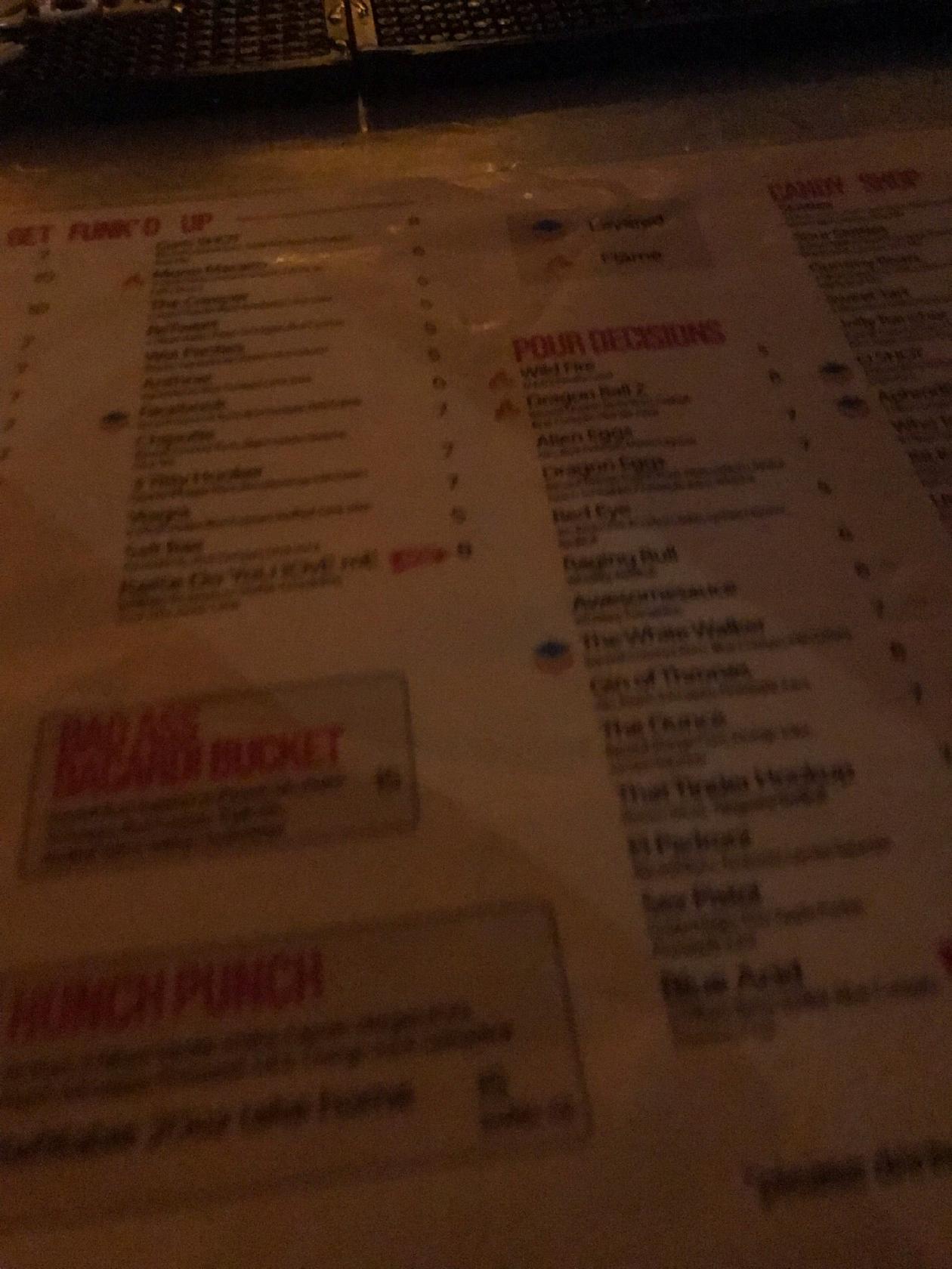 Menu at SHOTS Bar Orlando, Orlando, 69 E Pine St Floor 1