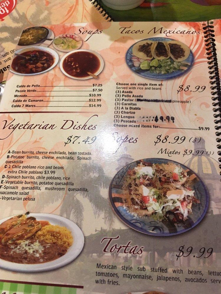 Menu at La Casa Lopez Mexican Grill restaurant, Winston-Salem