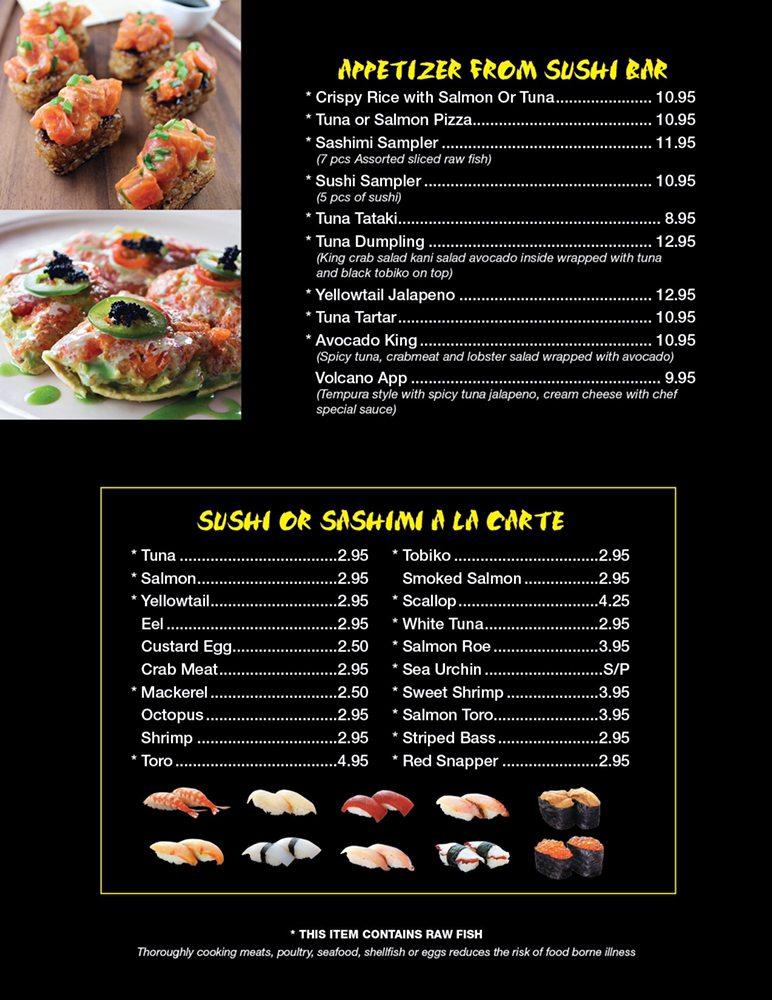 Menu at Miso restaurant, Troy, 817 E Big Beaver Rd
