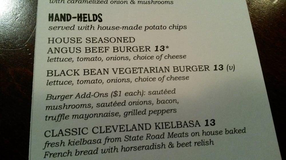 Menu at Music Box Supper Club, Cleveland, Main Ave