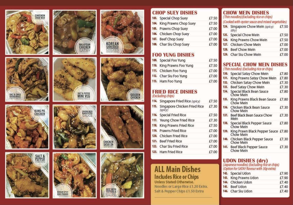 Menu at New Fun Heng fast food, Kilmarnock