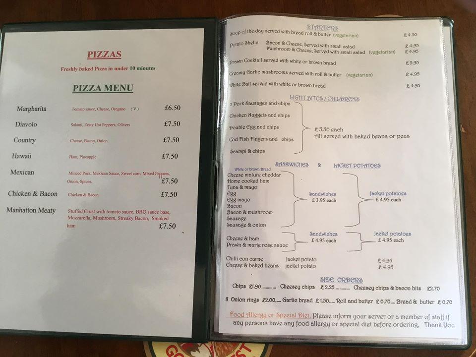 Menu at The Stratton Arms pub & bar, Brackley