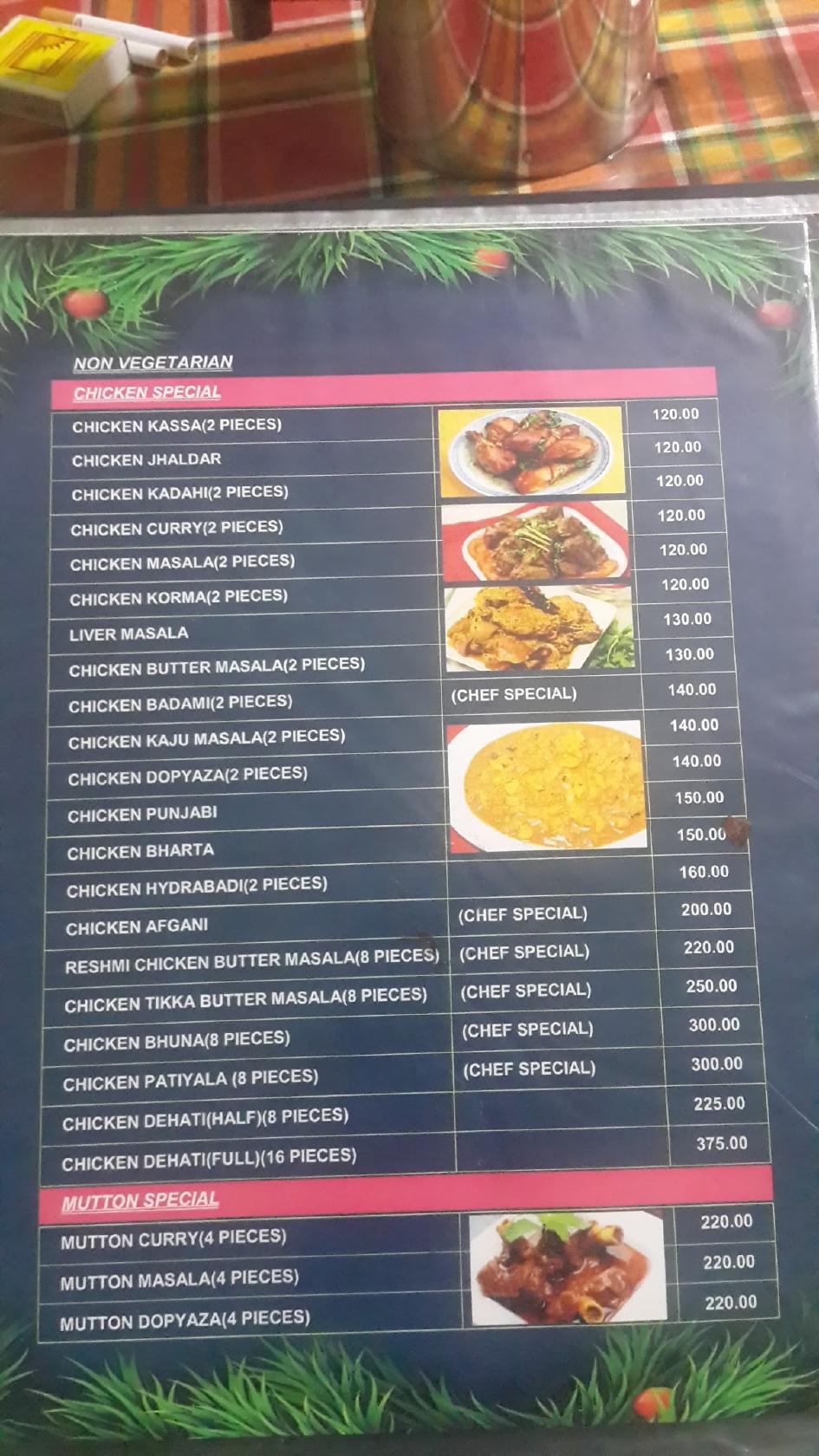 Menu at The Nature, Bokaro Steel City