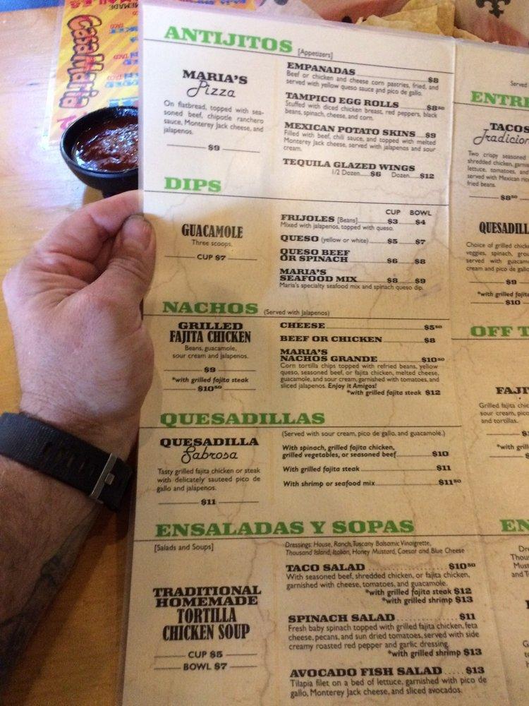 Menu at CASA MARIA MEXICAN GRILL - WATSON restaurant, USA, LA-16